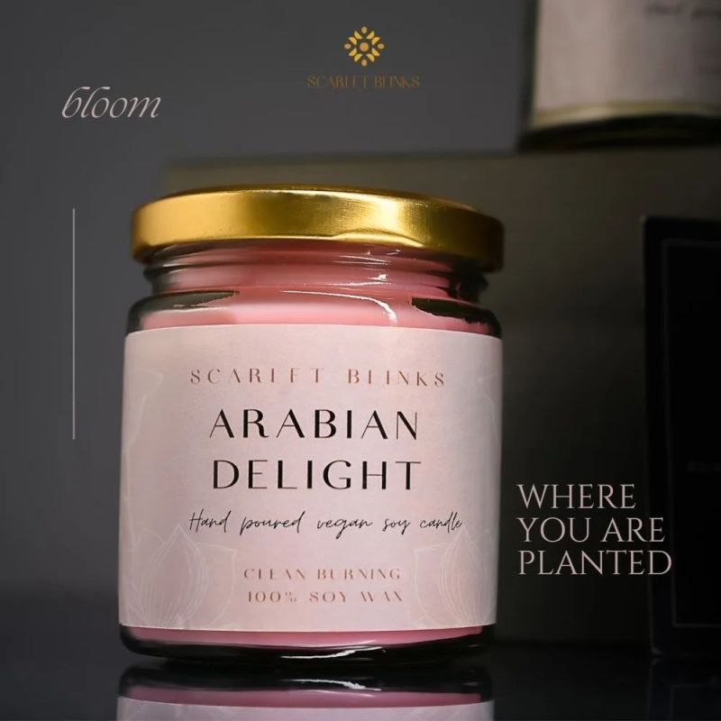 Soy Wax Arabian Delight Candle, Color : Pink for Decoration at Rs 150 ...