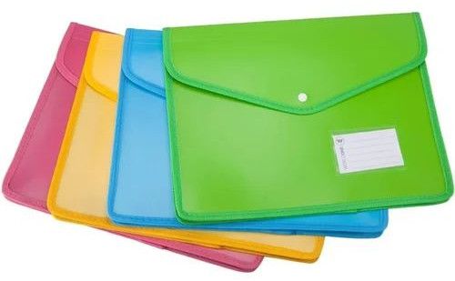 Plastic Multicolor Button Folder for Organizing Documents at Rs 6 in ...