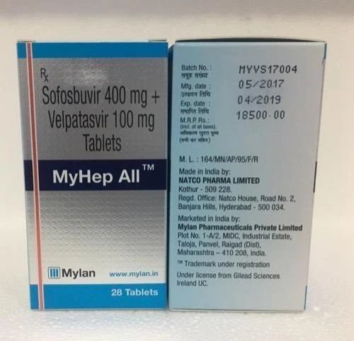 Myhep All Sofosbuvir Velpatasvir Tablets, Packaging Type : Box at Rs 6700 in Delhi
