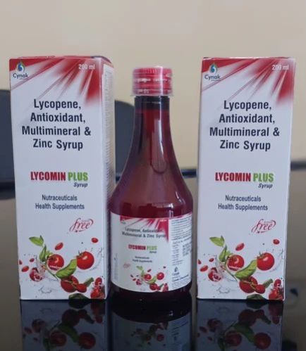 Lycomin Plus Lycopene Anttioxident Multimineral Zinc Syrup at Rs 165 in ...