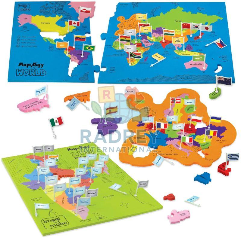 Plastic India World Maps Educational Toy, Color : Multicolor at Rs 197 in Morbi - ID: 8100594
