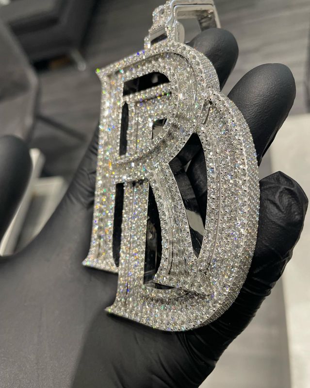 Rd Rapper Style Iced Out Silver Pendant at USD 620 - USD 750 / Piece in ...