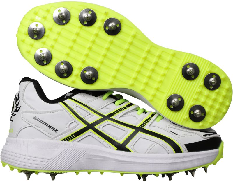 Winmark PU Leather Winamrk Cricket Shoes Ultimax, Color : Mixed White ...