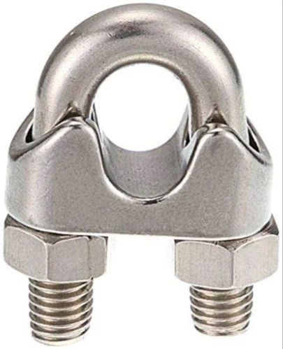 Galvanized Mild Steel Wire Rope Clamps 16 Uclamp, Color : Silver at ...