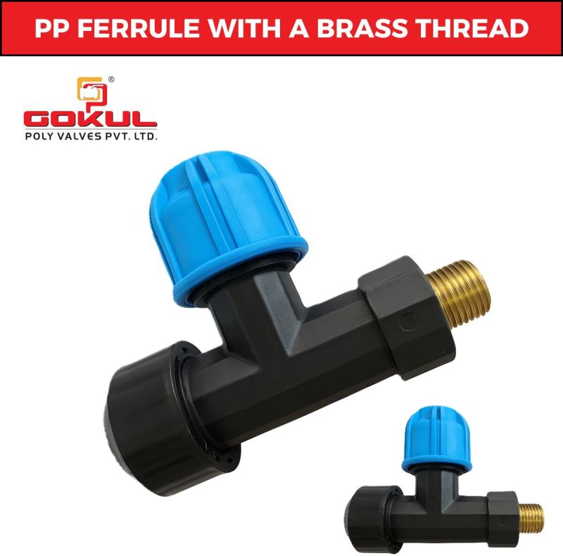 Brass Insert PP Compression Plastic Ferrule, Color : Black 40-50cm at ...